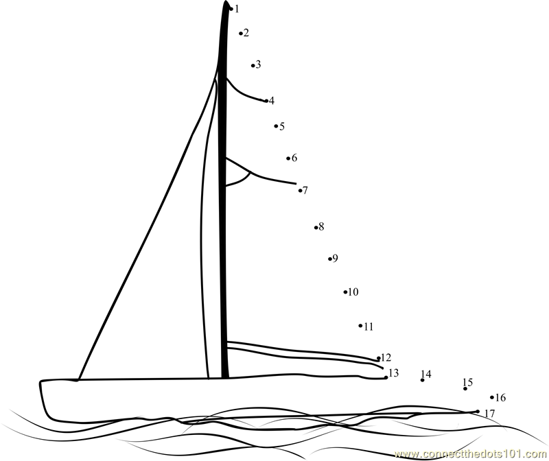 Pirate Ship Dot-To-Dot - Tim'S Printables | Dots, Connect The Dots ...