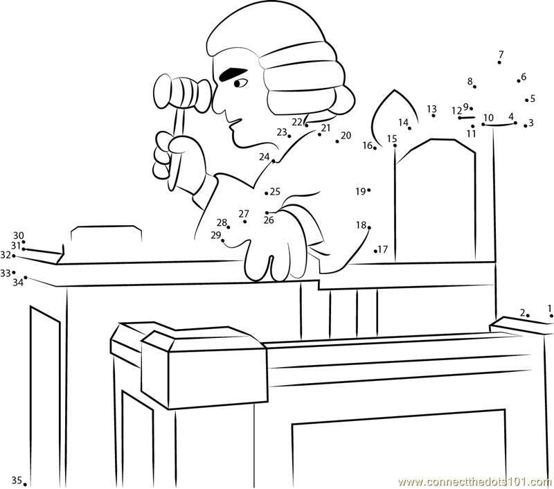 Printable Coloring Picture Of A Judge Coloring Pages